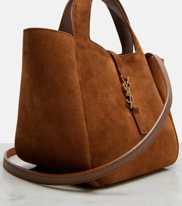 Saint Laurent Le 5 À 7 Suede Shoulder Bag - Brown