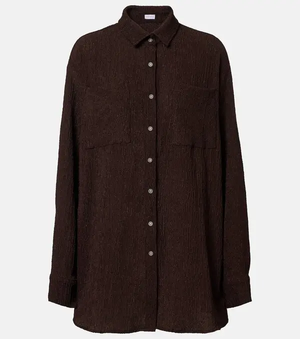 Jade Swim Mika Seersucker Shirt - Brown