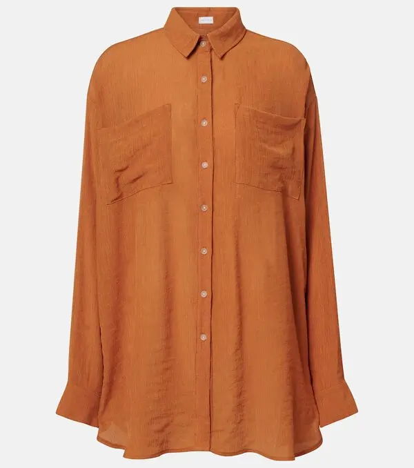 Jade Swim Mika Seersucker Shirt - Brown