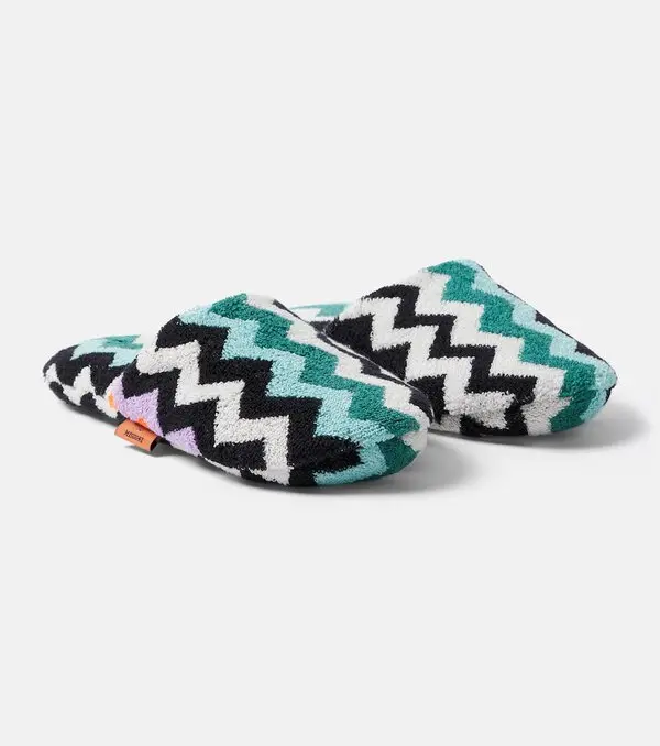 Missoni Zigzag Cotton Terry Slippers - Multicoloured