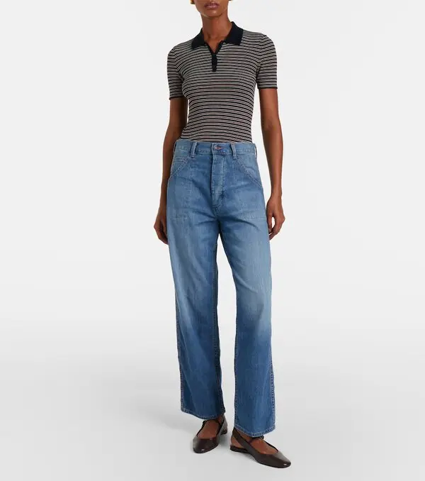 NILI LOTAN Whitney Wide-leg Jeans - Blue
