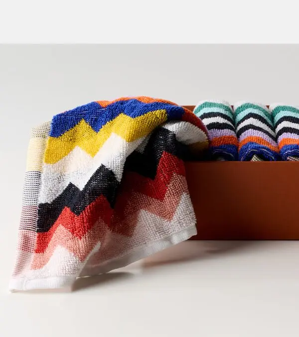 Missoni Best Set Of 6 Cotton Terry Face Towels - Multicoloured