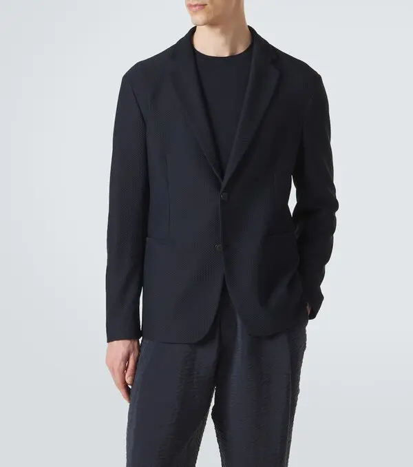 Giorgio Armani Waffle-knit Blazer