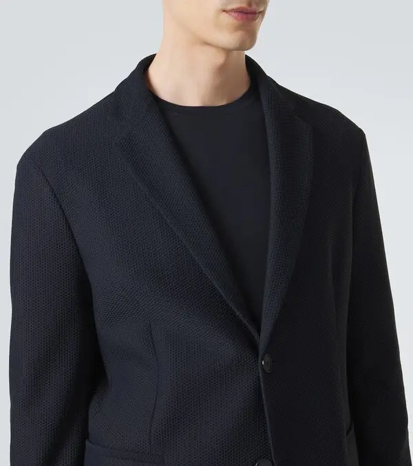 Giorgio Armani Waffle-knit Blazer