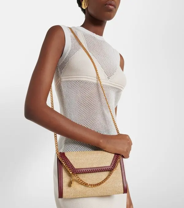 Stella McCartney Falabella Raffia-effect Wallet