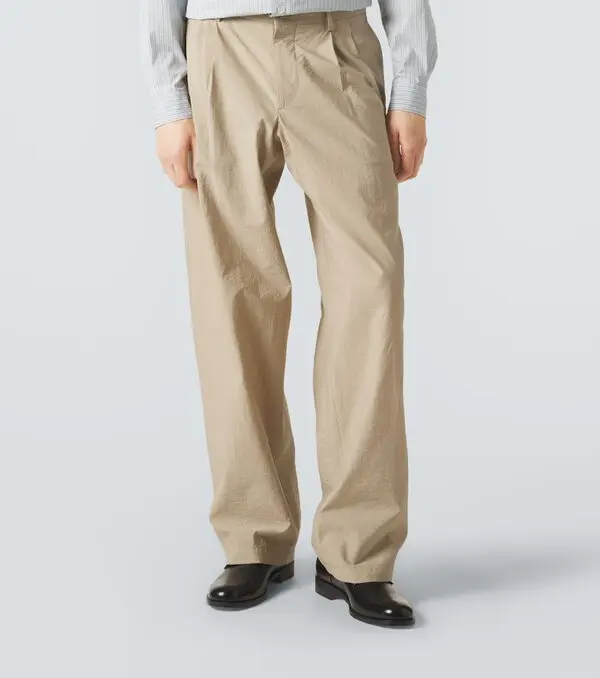 Giorgio Armani Archivio Pleated Straight Pants - Beige