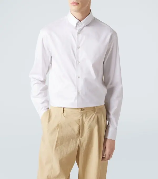 Giorgio Armani Archivio Pinstripe Cotton Shirt - White