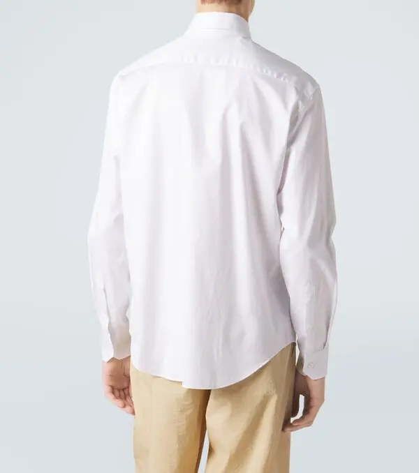 Giorgio Armani Archivio Pinstripe Cotton Shirt - White
