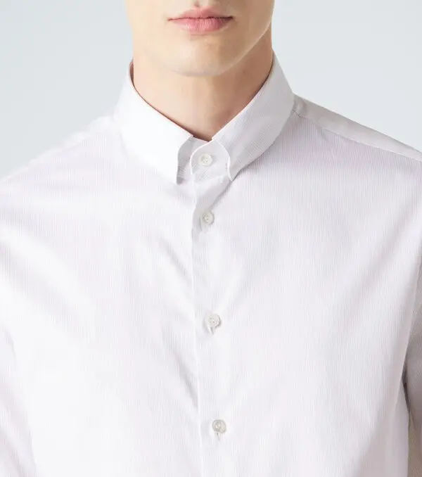 Giorgio Armani Archivio Pinstripe Cotton Shirt - White