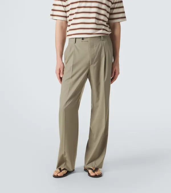 Auralee Wide-leg Wool Pants