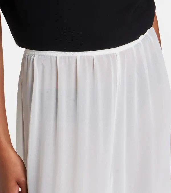 THE FRANKIE SHOP Mio Sheer Crêpe Balloon Pants - White