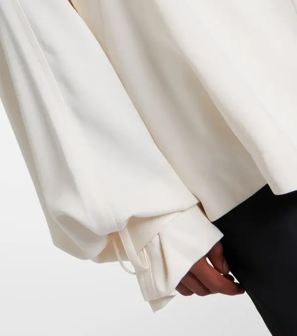 THE FRANKIE SHOP Elva Cropped Trench Coat - White