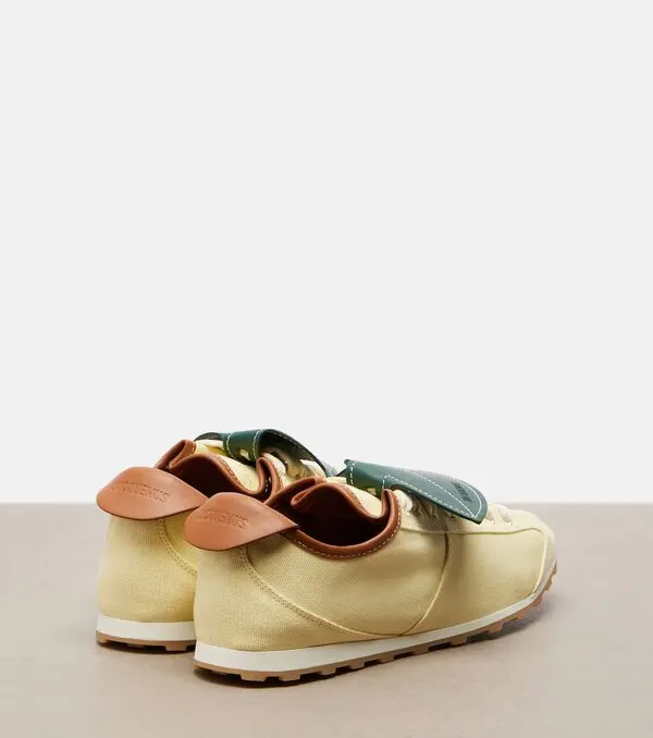 Jacquemus Tennis Leather-trimmed Canvas Sneakers