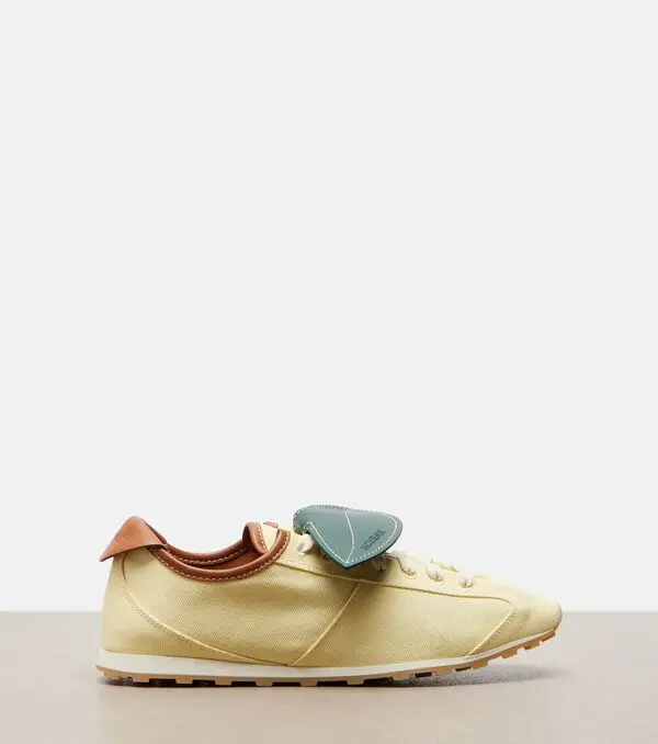Jacquemus Tennis Leather-trimmed Canvas Sneakers