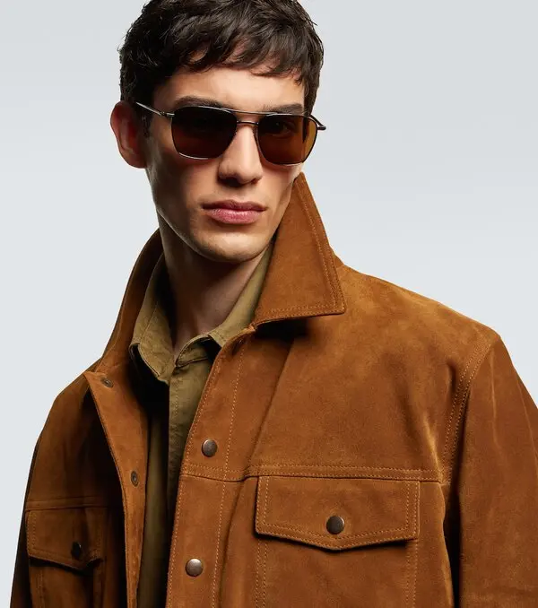 Saint Laurent Sl Aviator Sunglasses - Silver