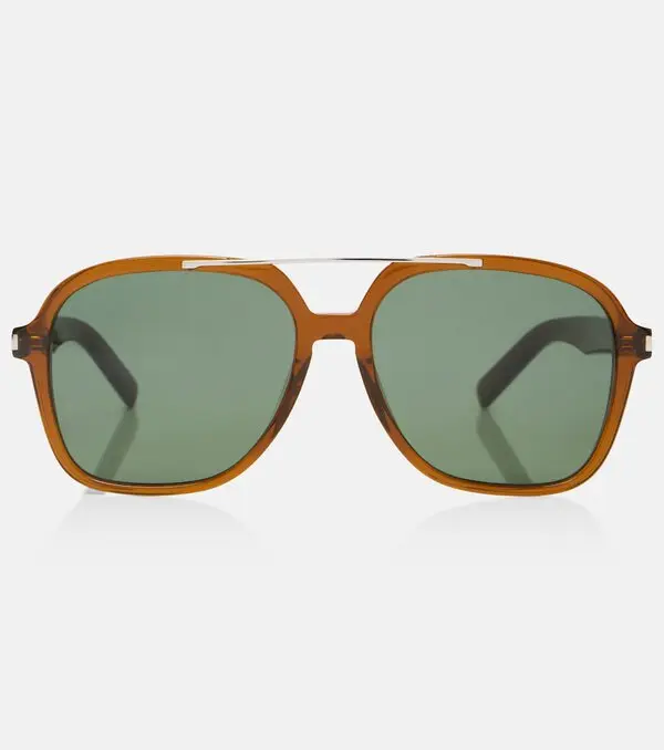 Saint Laurent Square Sunglasses - Brown