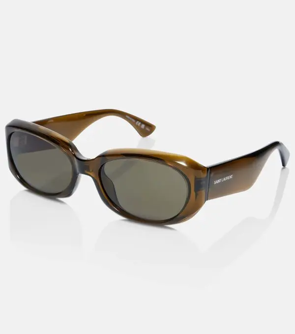 Saint Laurent Sl 868 Oval Sunglasses - Brown