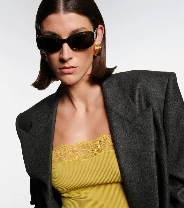 Saint Laurent Sl 868 Oval Sunglasses - Brown