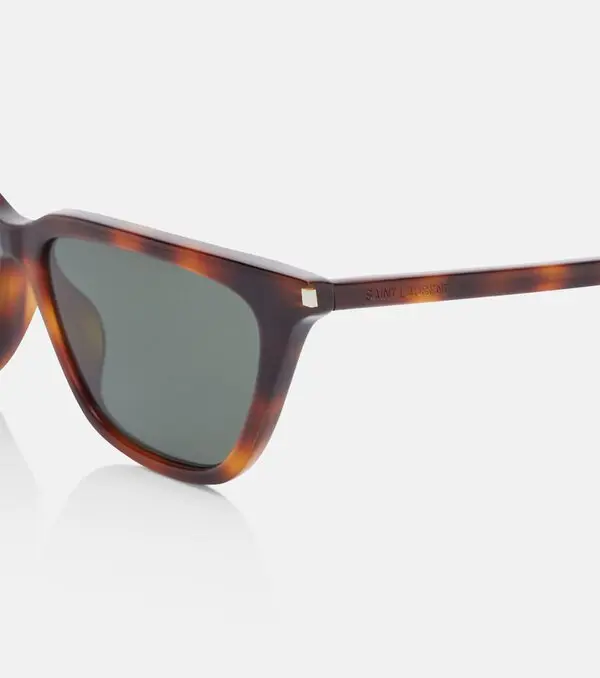Saint Laurent Corner Angle Cat-eye Sunglasses - Brown