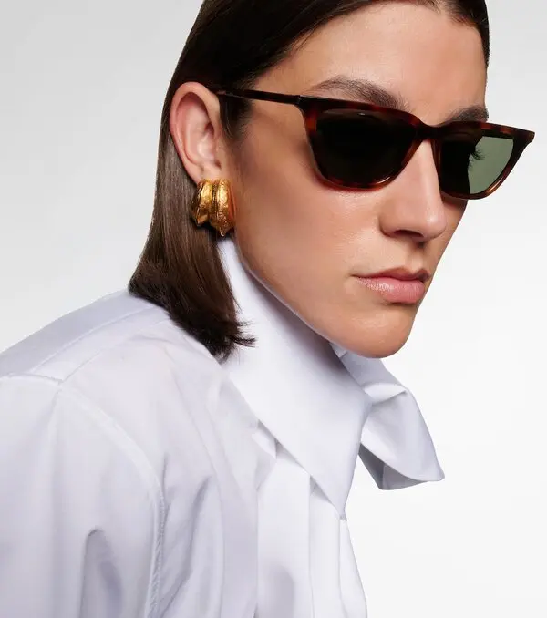 Saint Laurent Corner Angle Cat-eye Sunglasses - Brown