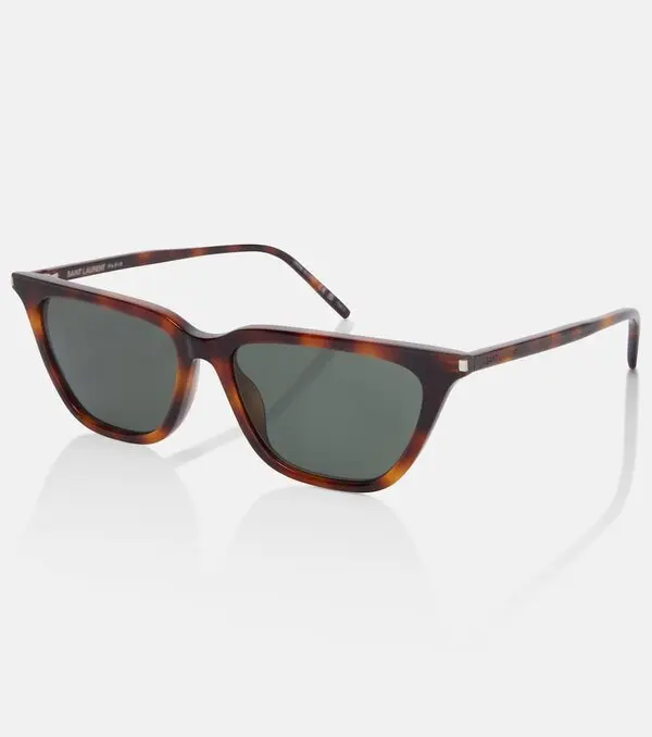 Saint Laurent Corner Angle Cat-eye Sunglasses - Brown