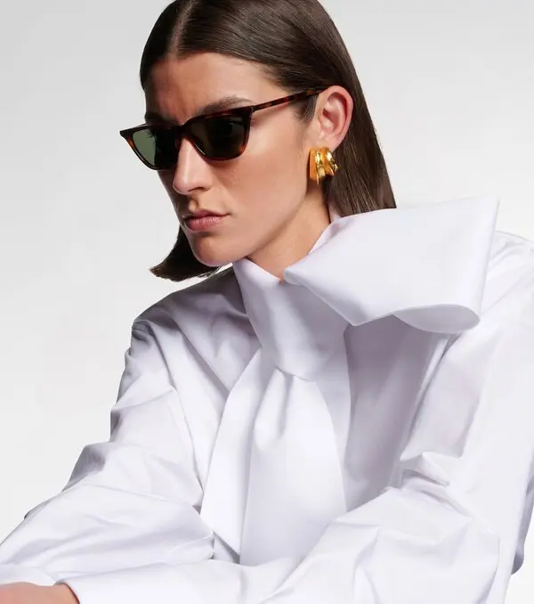 Saint Laurent Corner Angle Cat-eye Sunglasses - Brown