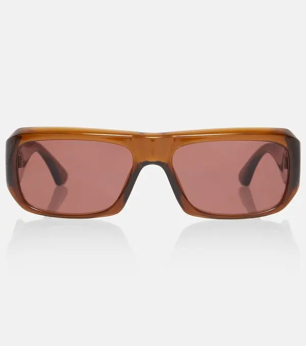 Saint Laurent Sl 869 Rectangular Sunglasses - Brown