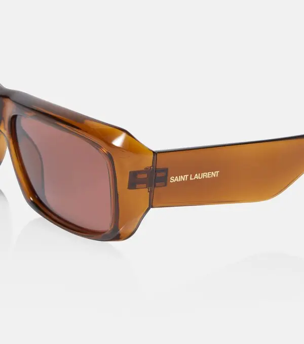 Saint Laurent Sl 869 Rectangular Sunglasses - Brown