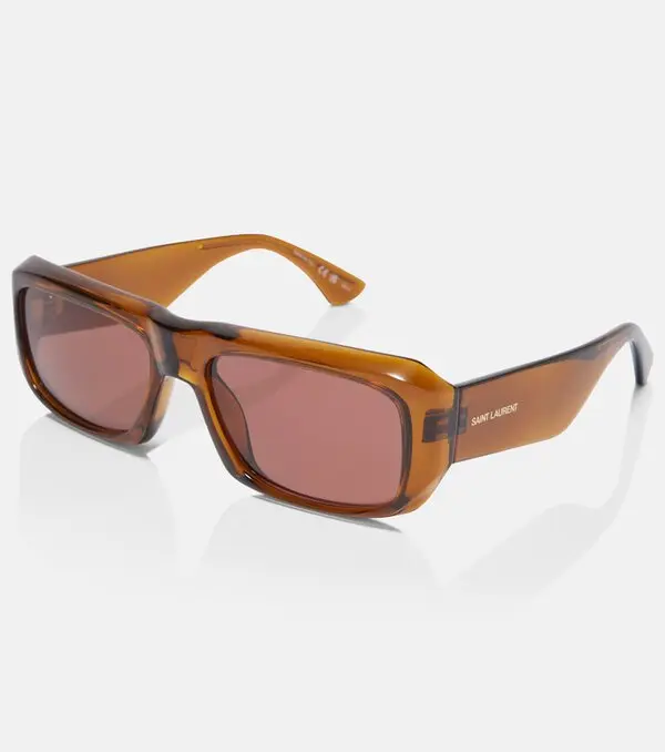 Saint Laurent Sl 869 Rectangular Sunglasses - Brown