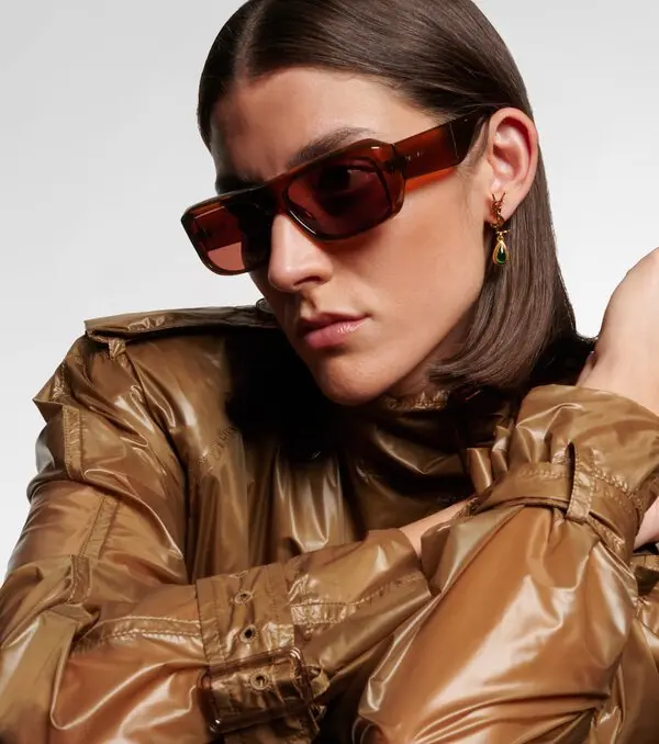 Saint Laurent Sl 869 Rectangular Sunglasses - Brown