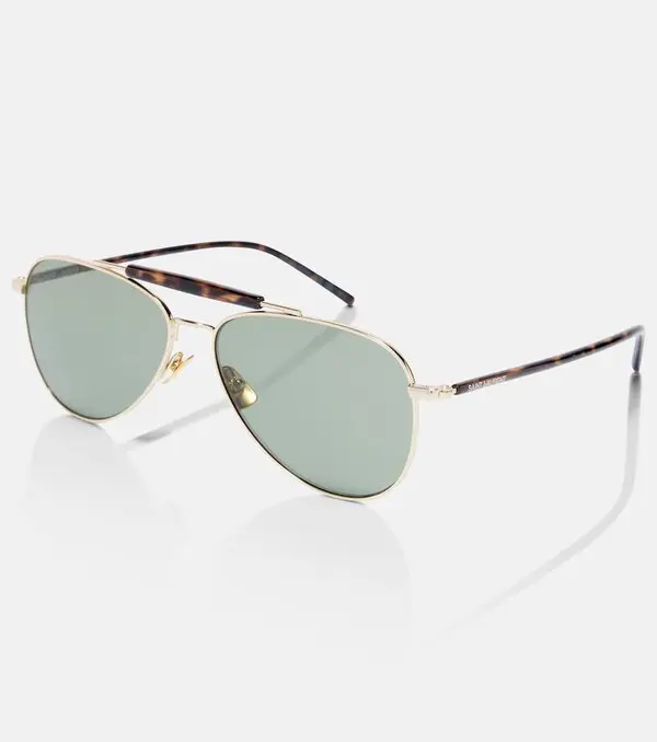 Saint Laurent Sl Logo Aviator Sunglasses