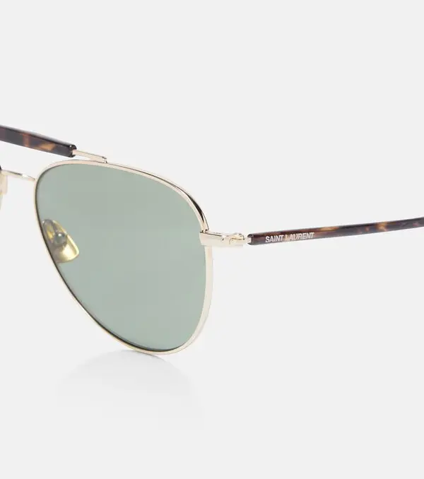 Saint Laurent Sl Logo Aviator Sunglasses