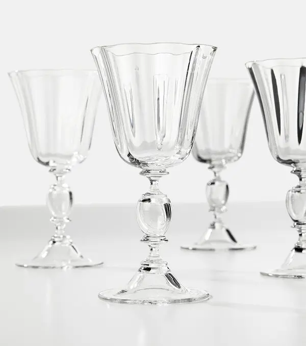 AKUA OBJECTS Alban Set Of 4 White Wine Glasses