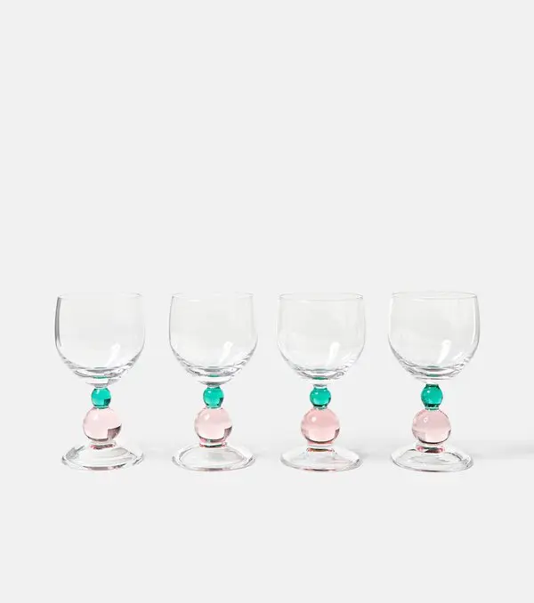 AKUA OBJECTS Noam Set Of 4 Wine Glasses - Pink