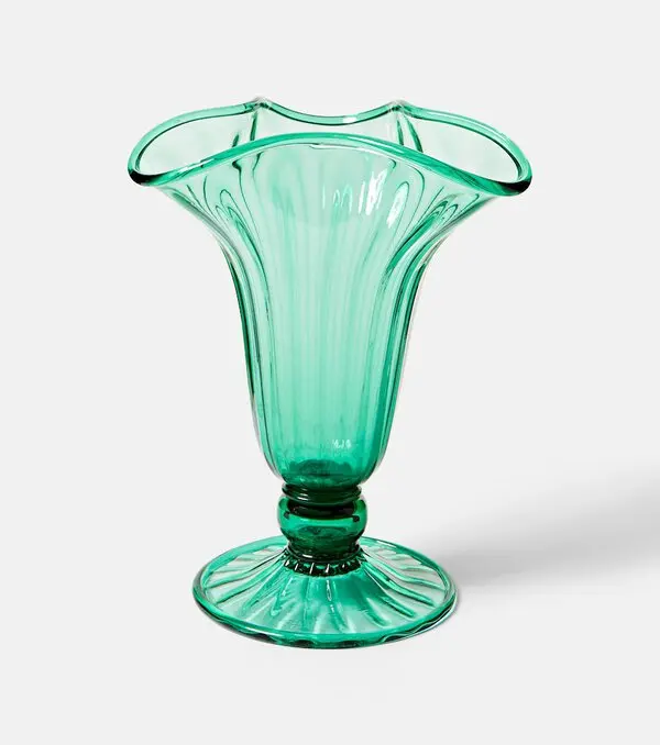 AKUA OBJECTS Blixen Small Glass Vase - Green