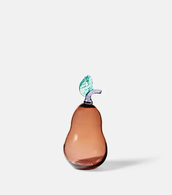 AKUA OBJECTS Marianne Pear Glass Paperweight - Brown