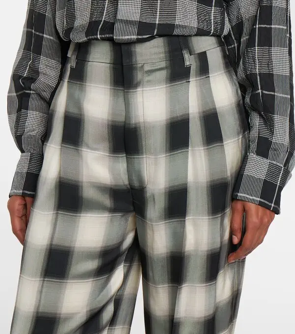 Phoebe Philo Checked Wide-leg Pants