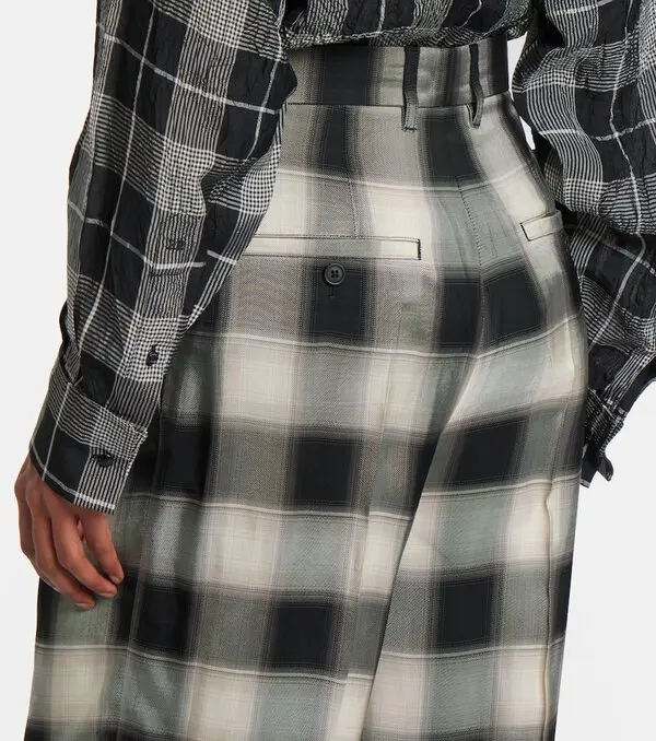 Phoebe Philo Checked Wide-leg Pants