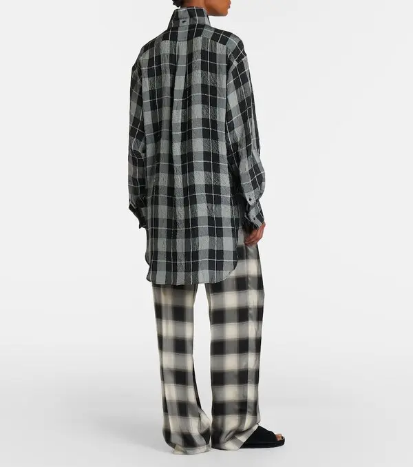 Phoebe Philo Checked Wide-leg Pants