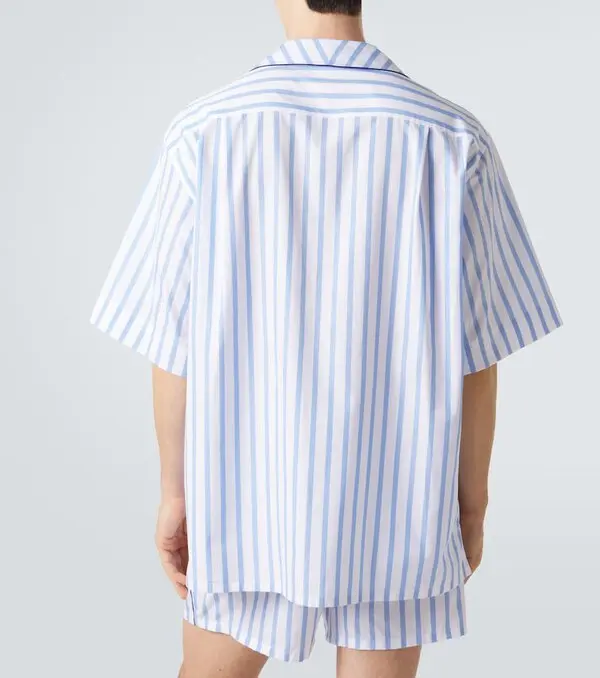 Dolce & Gabbana Striped Cotton And Silk Poplin Shirt