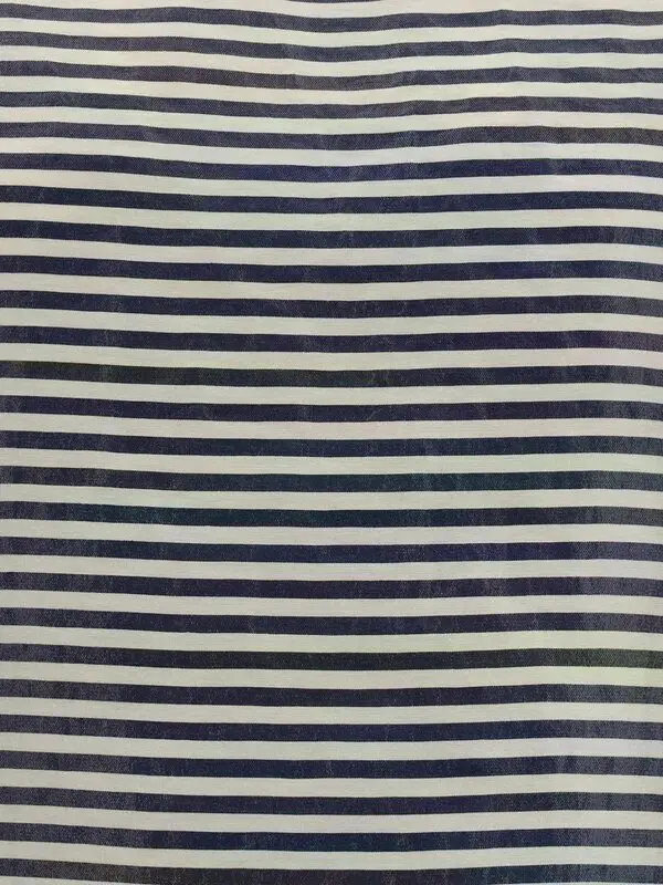 CRUNA Striped Button-back T-shirt - Neutrals
