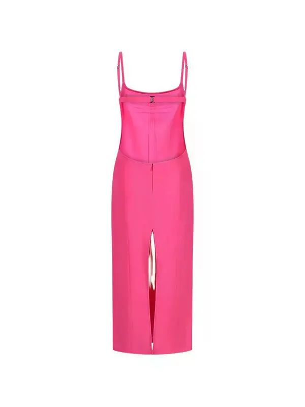 Attico Open-back Slit-detail Dress