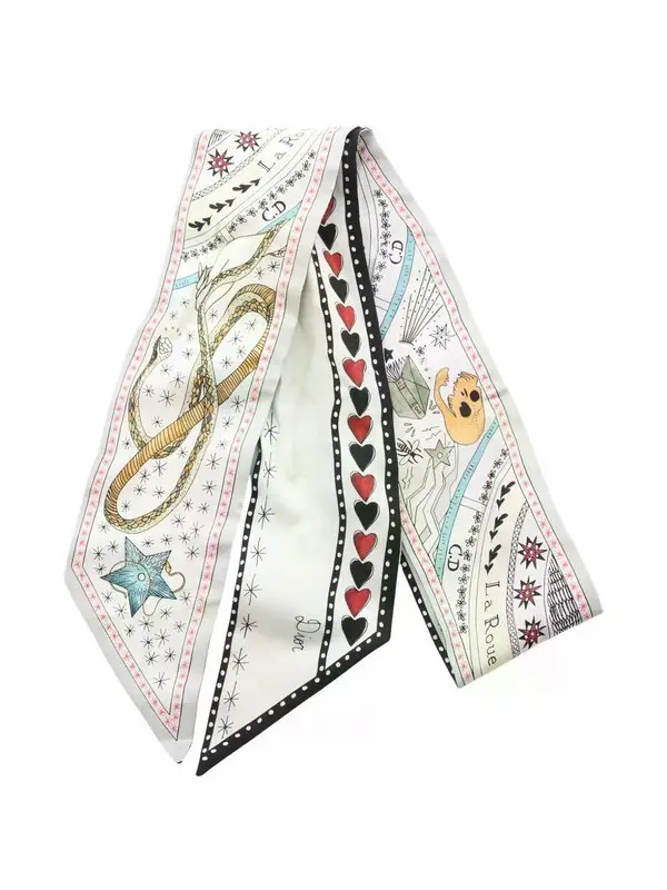 Dior Mitzah La Roue De La Fortune Scarf - Neutrals