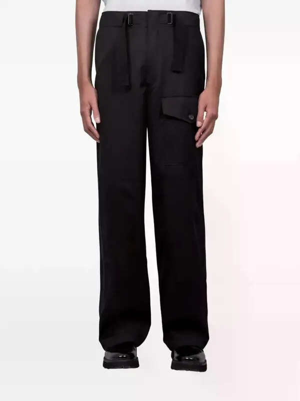 Auralee Buckled Cargo Pants - Black