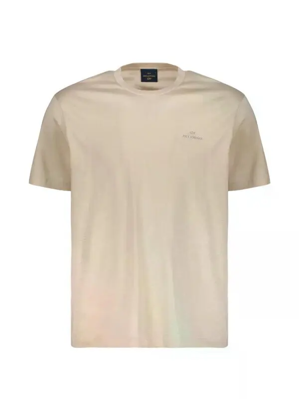 Paul & Shark Logo-print Crew-neck T-shirt - Neutrals