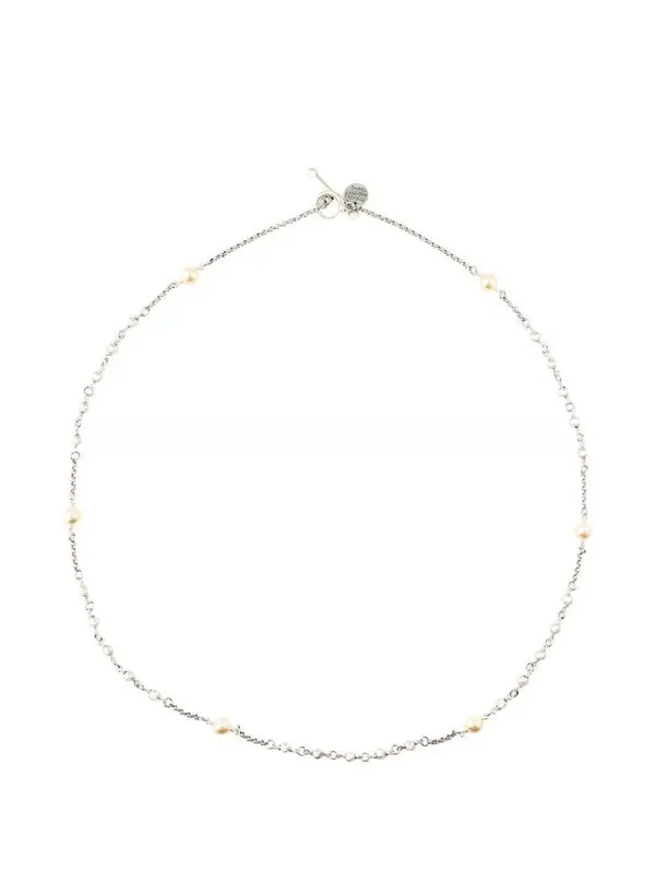 PHILIPPE AUDIBERT Wilna Pearl-embellished Necklace - Silver