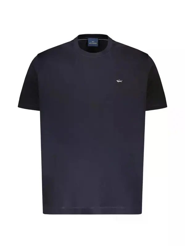 Paul & Shark Logo-patch Cotton T-shirt - Blue