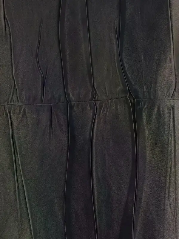 Ermanno Scervino Crinkled Leather Skirt