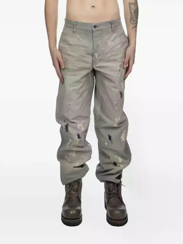 ALEXANDER DIGENOVA Underground Paint-splatter Straight-leg Jeans