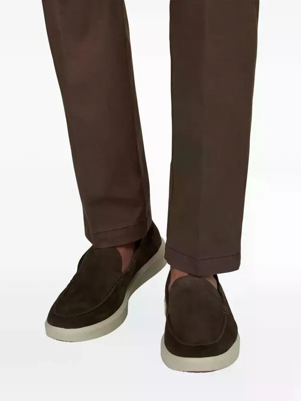 Boggi Milano Stratus Loafers In Suede Leather - Brown